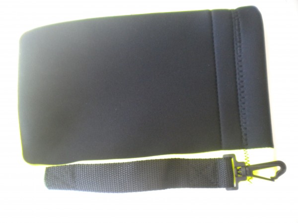 Neoprene Mask Bag / Storage Pocket! "All Black w/YELLOW trim" , Piranha ...