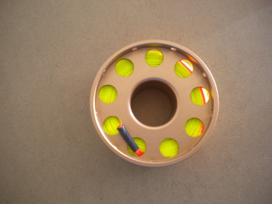 New! 100ft Anodized Aluminum Flange Edge Finger Spool w/ Yellow Line ...