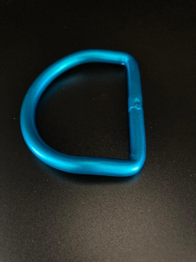 2" Aluminum D-Ring Bent BLUE Finish , Piranha Dive Shop