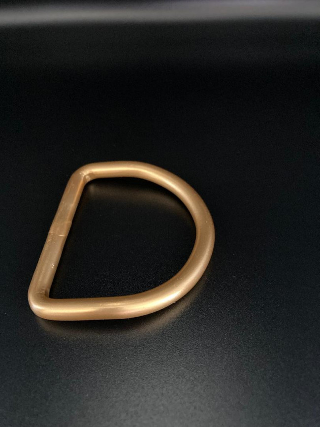 2" Aluminum D-Ring Bent GOLD Finish , Piranha Dive Shop