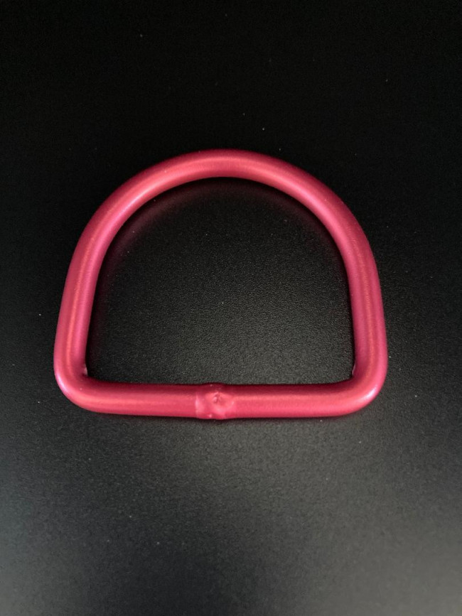 2" Aluminum D-Ring Straight RED Finish , Piranha Dive Shop