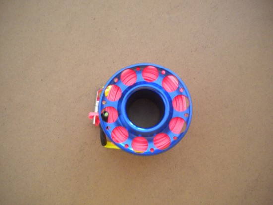 Gap mini Finger Spool w/ 50 Ft Flat Pink Dive Line & Swivel!! "Blue ...