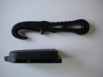 Piranha Extreme Rescue Line Cutter "BLACK" W/ Shealth , Piranha Dive Shop