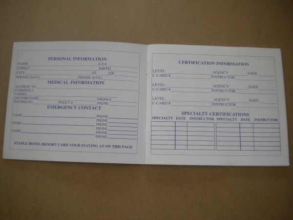 Back in stock! Mini Log Book , Piranha Dive Shop